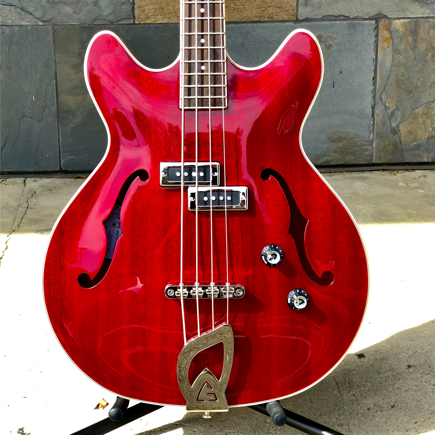 Cherry Red Bass Guitar